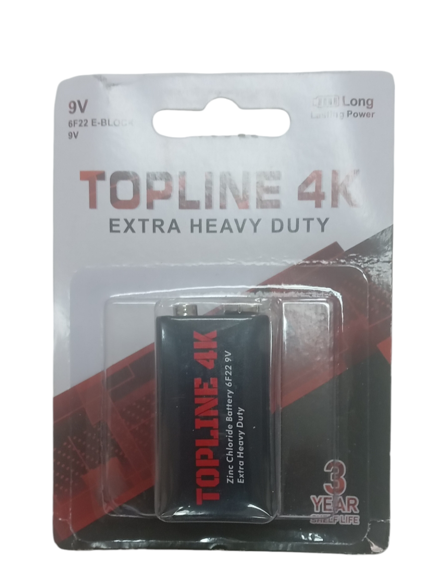 Topline 4K 9 V Battery (Extra Heavy Duty)
