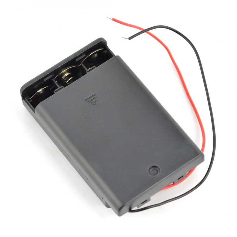 3 X AA Battery Holder with Cover and Switch